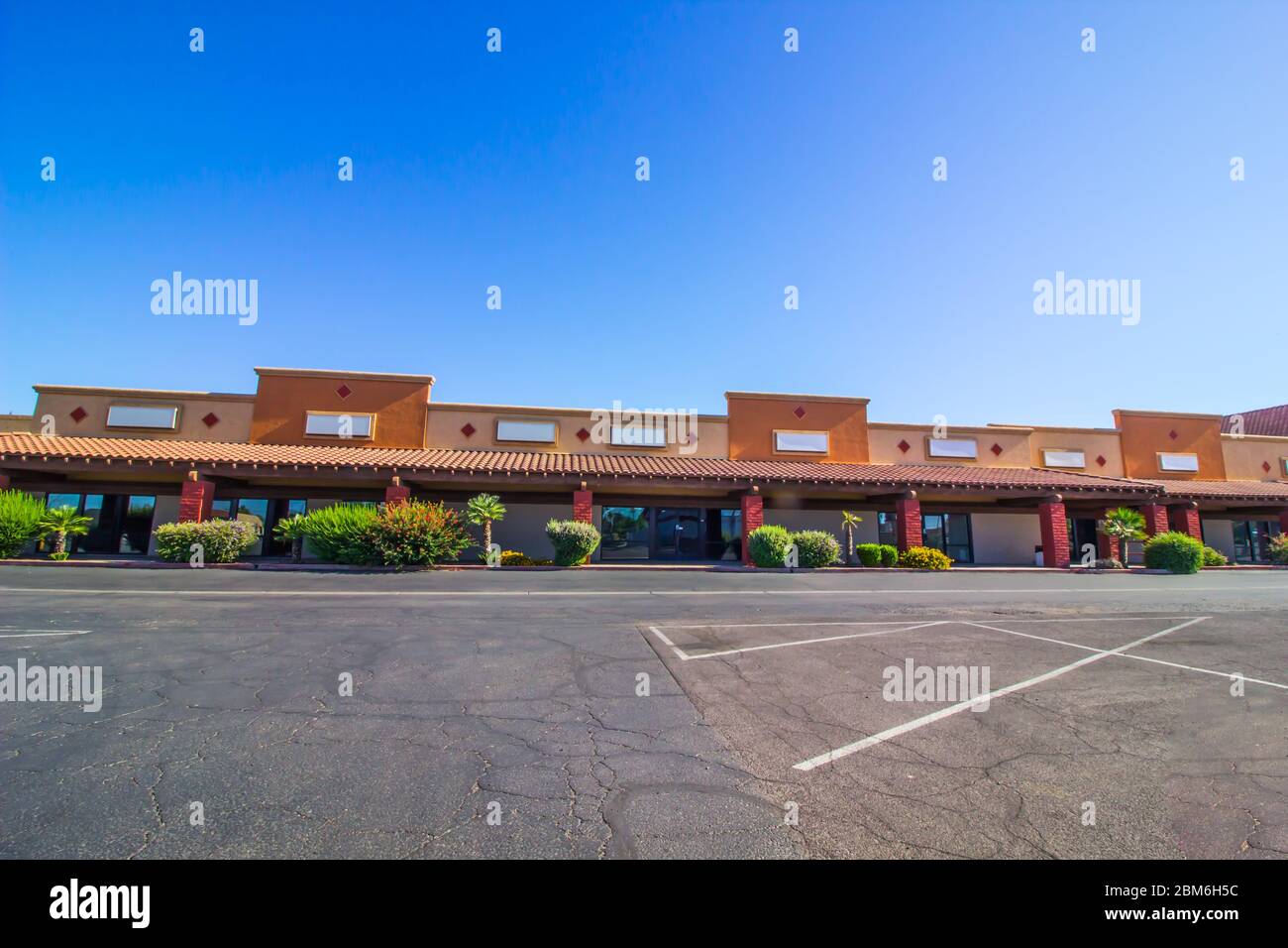 Row Of Empty Retail Store Front Buildings Stock Photo - Alamy