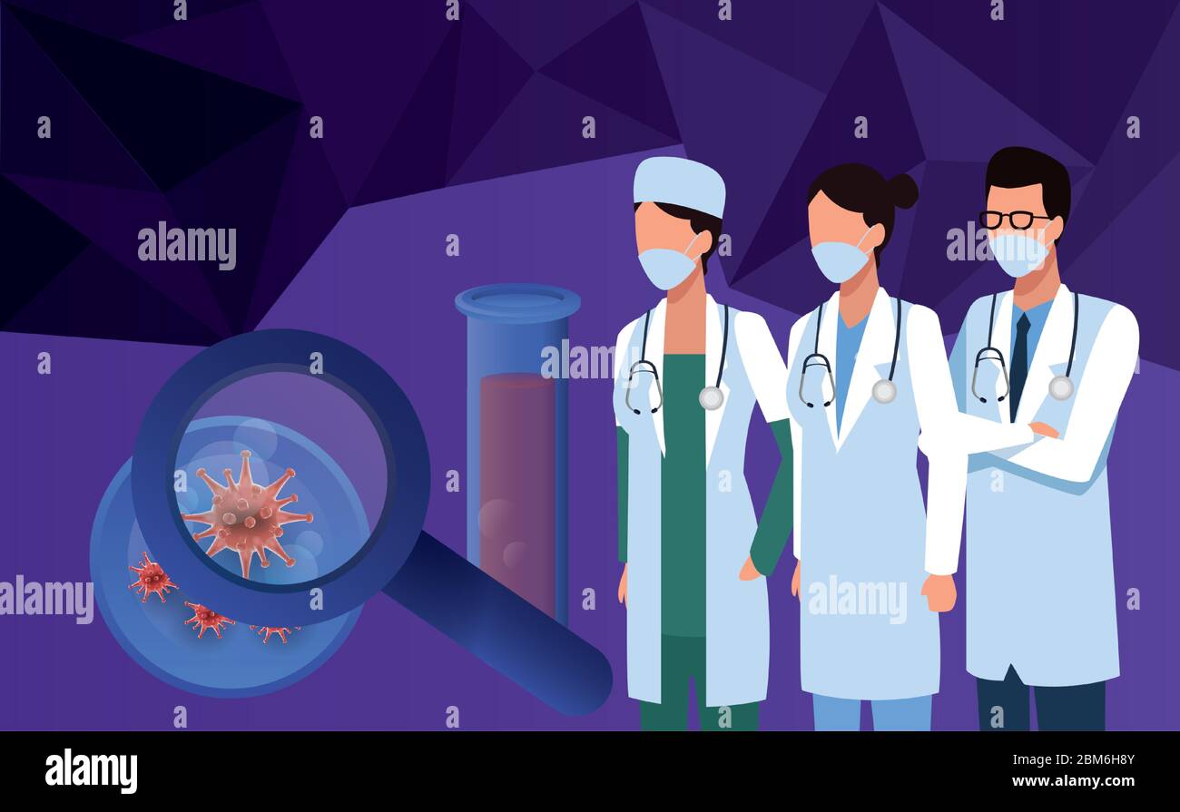 doctors staff with laboratory equipment Stock Vector Image & Art - Alamy