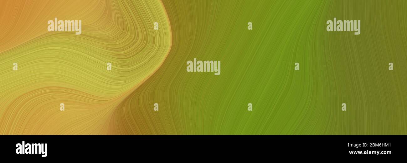 futuristic decorative waves background with olive drab, peru and olive ...