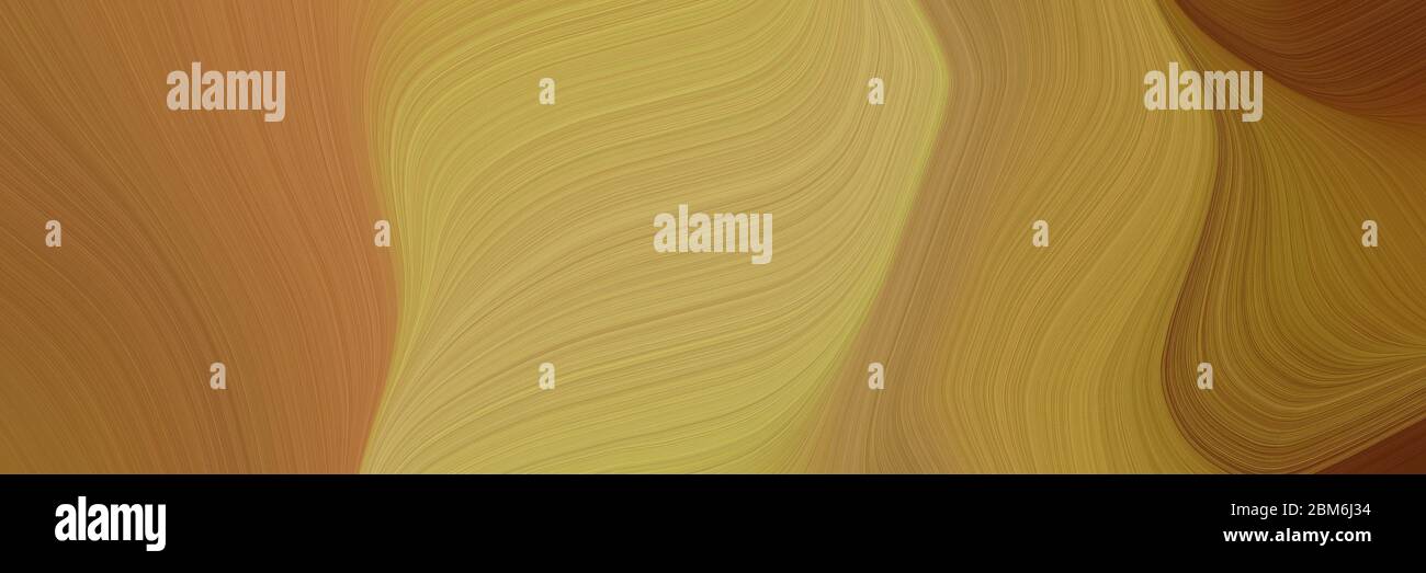 modern decorative curves design with bronze, peru and dark khaki colors ...