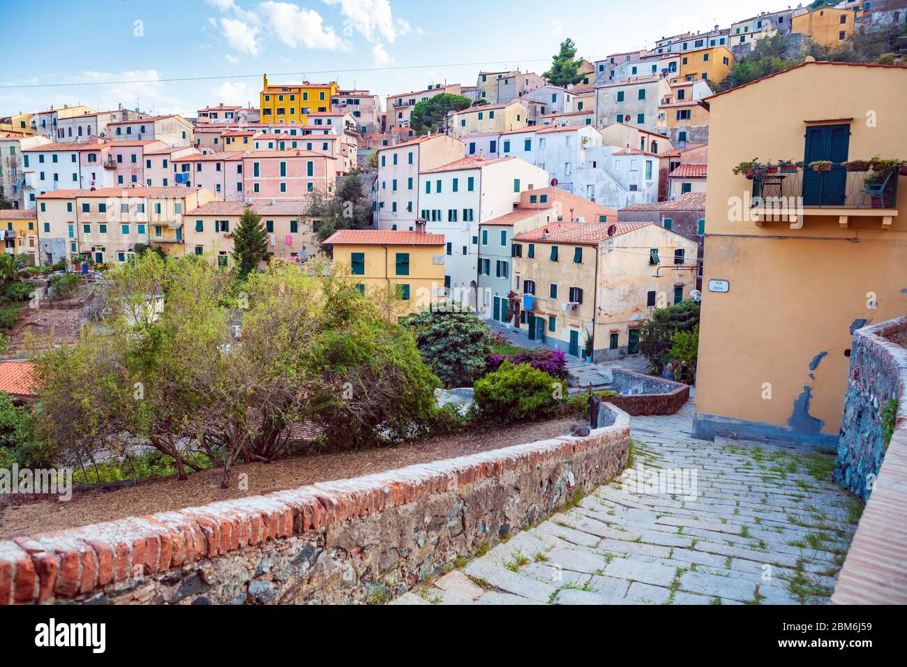 RIO NELL ELBA, ELBA ISLAND, ITALY - CIRCA AUGUST, 2011: The streets of ...