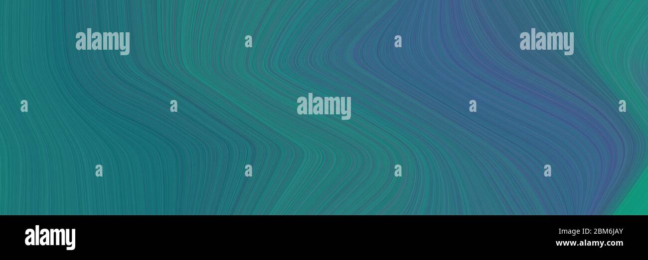 beautiful colorful curves header design with teal blue, dark cyan and ...
