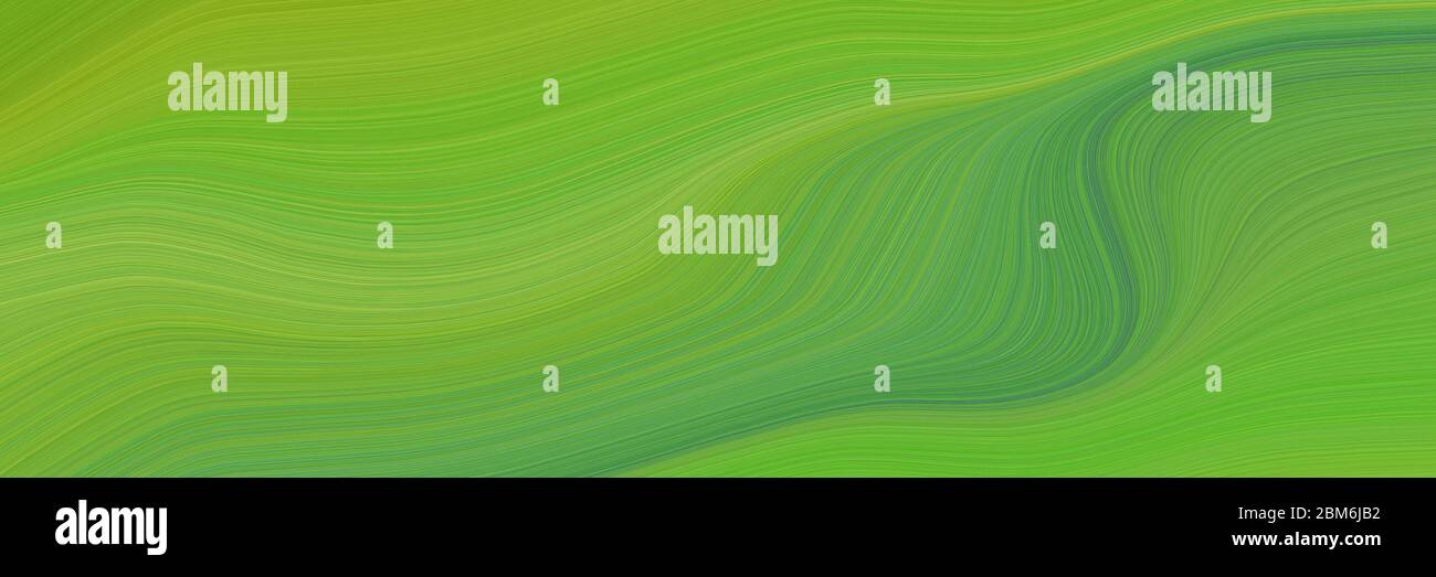 creative colorful waves style with moderate green, yellow green and sea ...