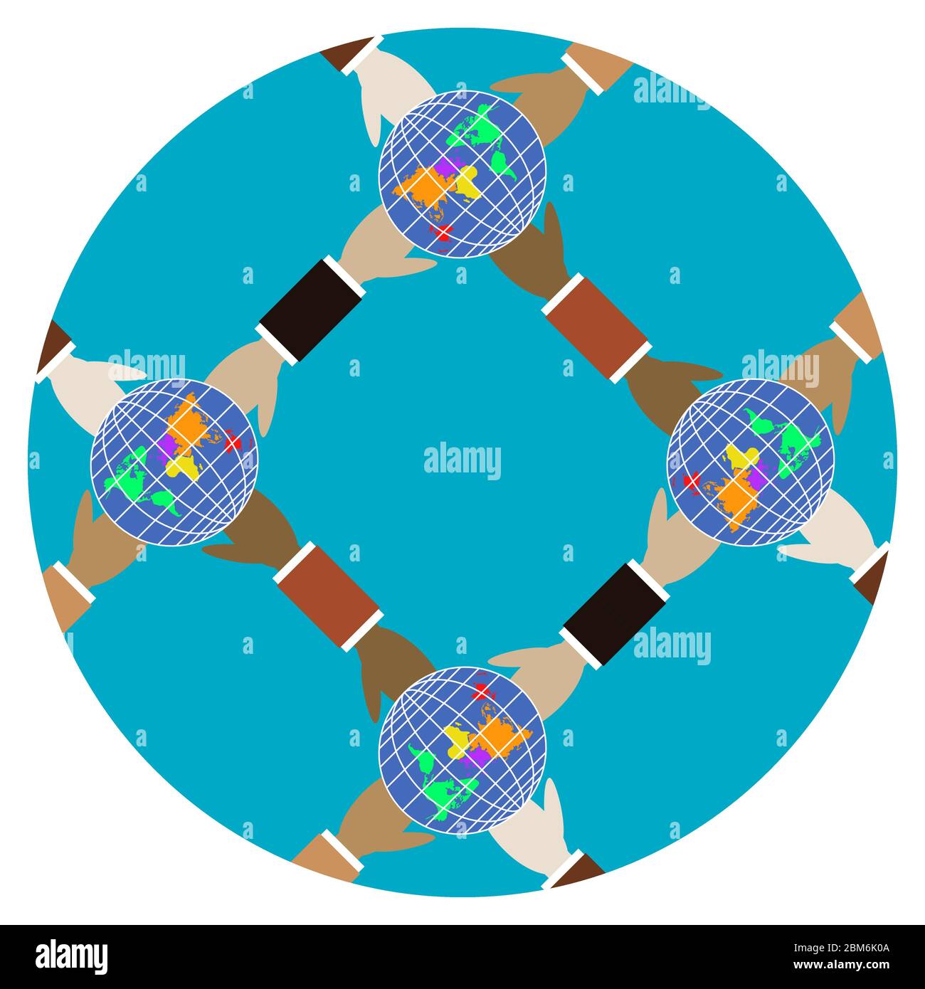 Different races holding hands hi-res stock photography and images - Alamy