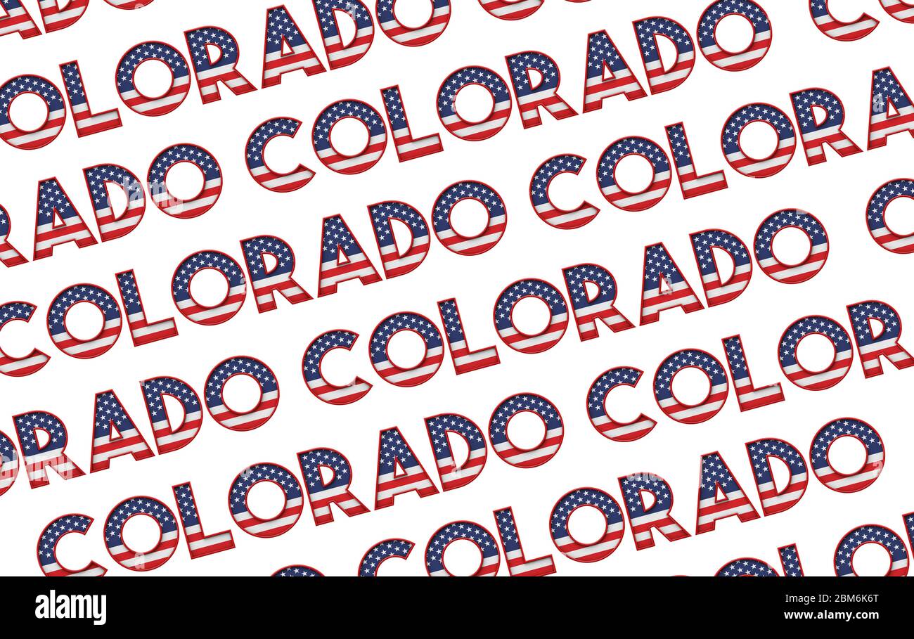 Colorado USA state stars and stripes background. 3D Rendering Stock ...
