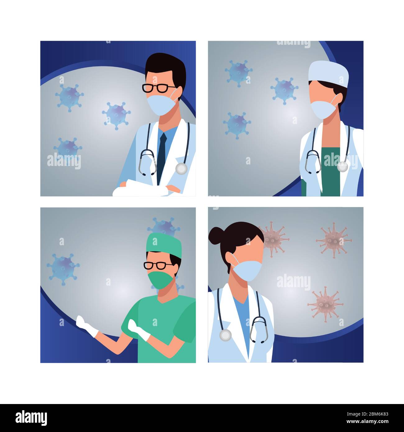 doctors staff with laboratory equipment Stock Vector Image & Art - Alamy