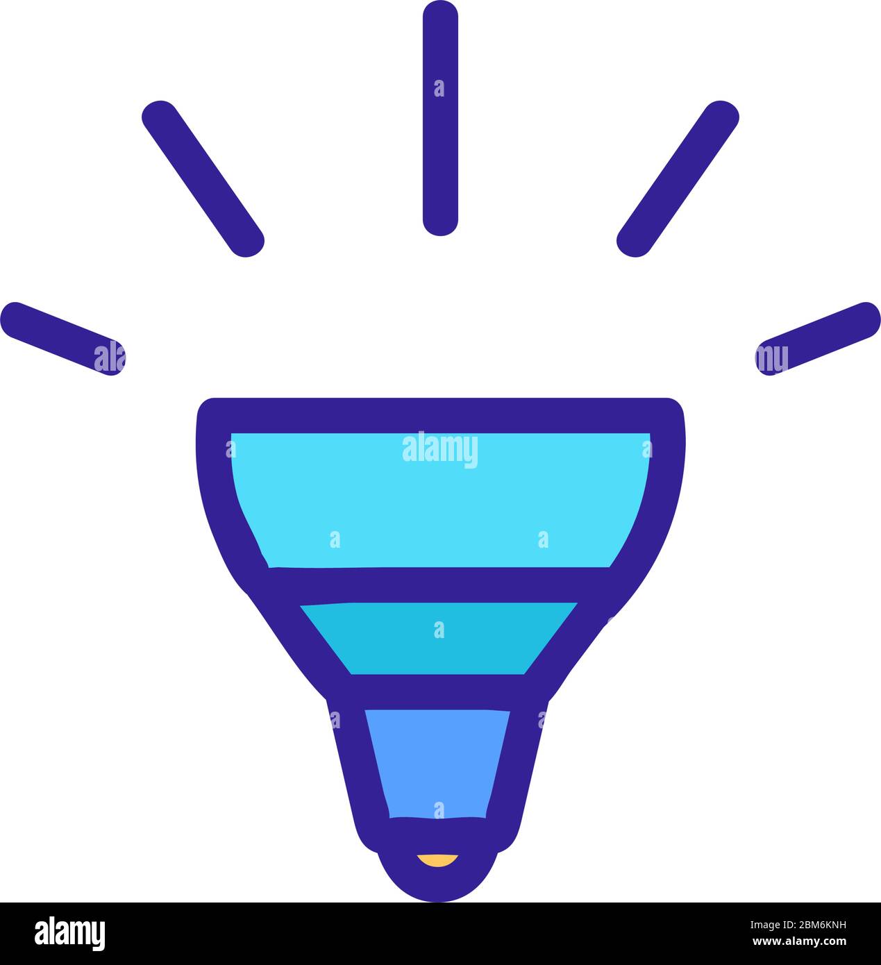 led light bulb icon vector outline illustration Stock Vector Image ...