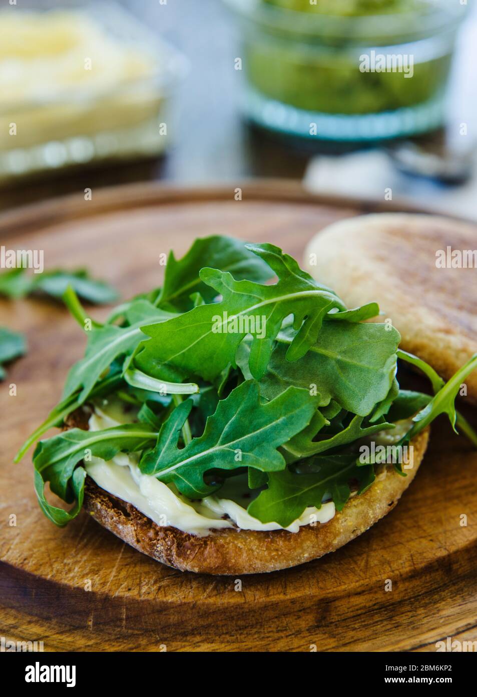 Sandwich with arugula Stock Photo - Alamy