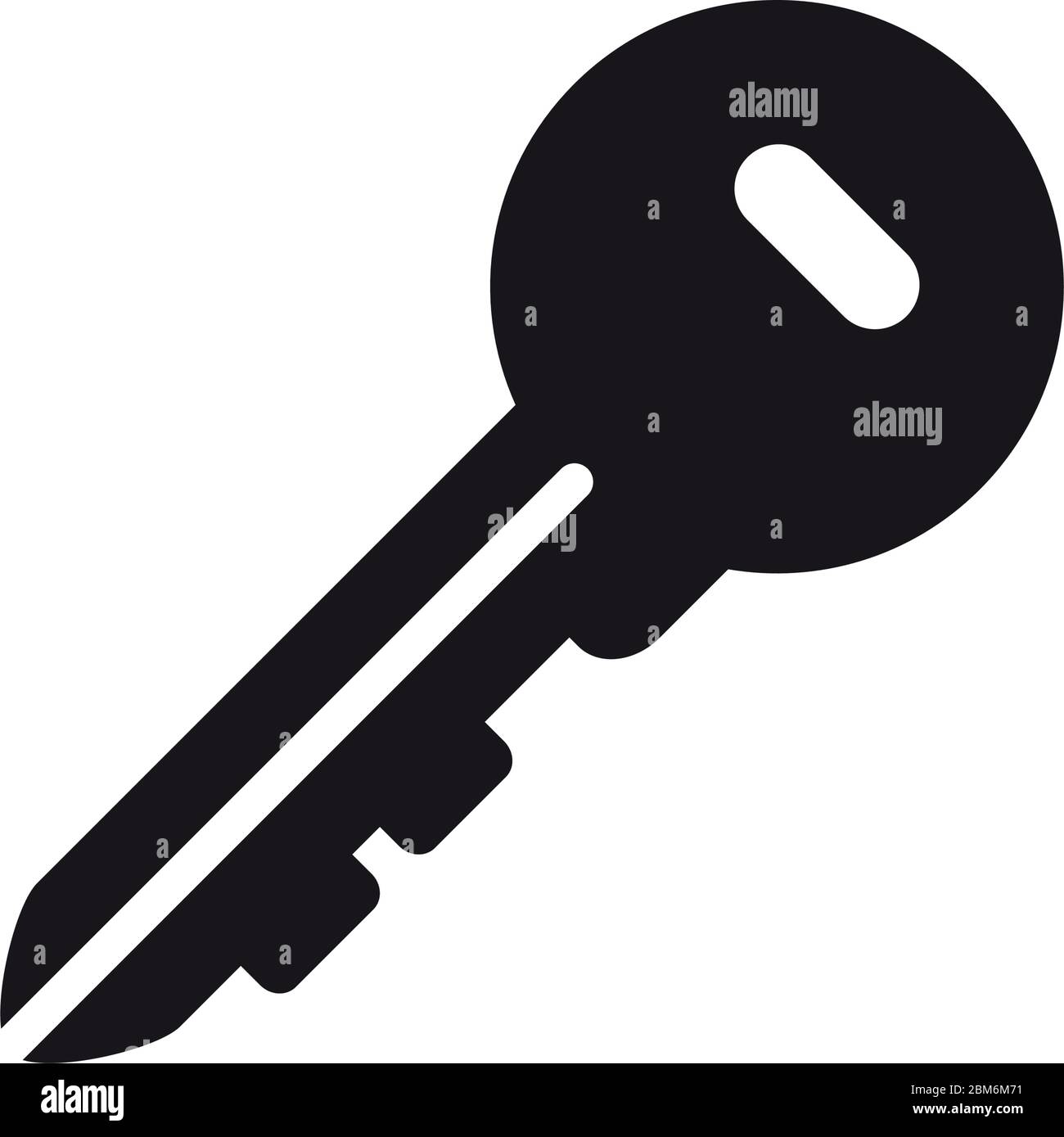 cyber security concept, key icon over white background, line style ...