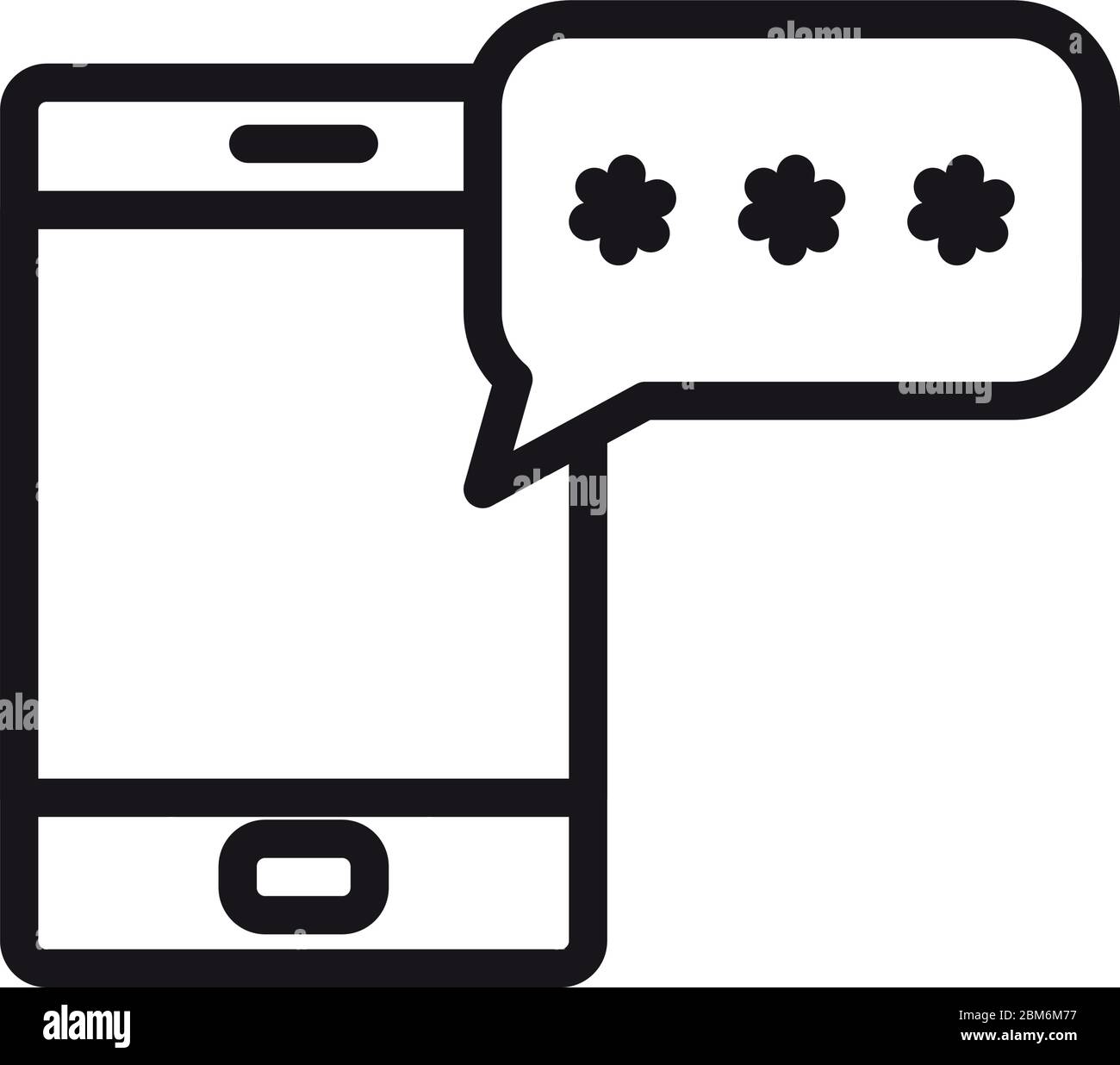 cyber security concept, smartphone with encrypted password icon over ...