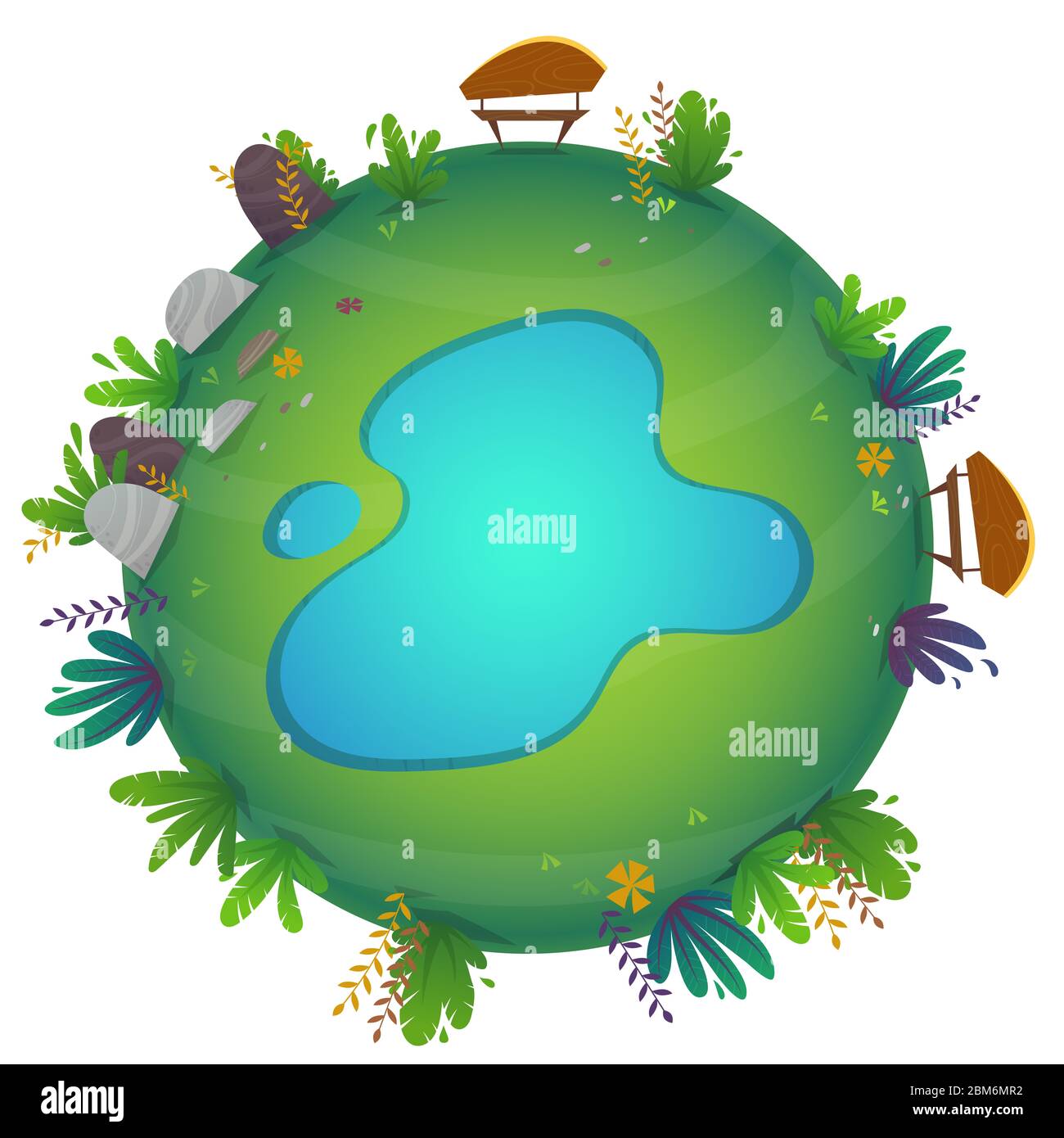 Green lake plants Cut Out Stock Images & Pictures - Alamy