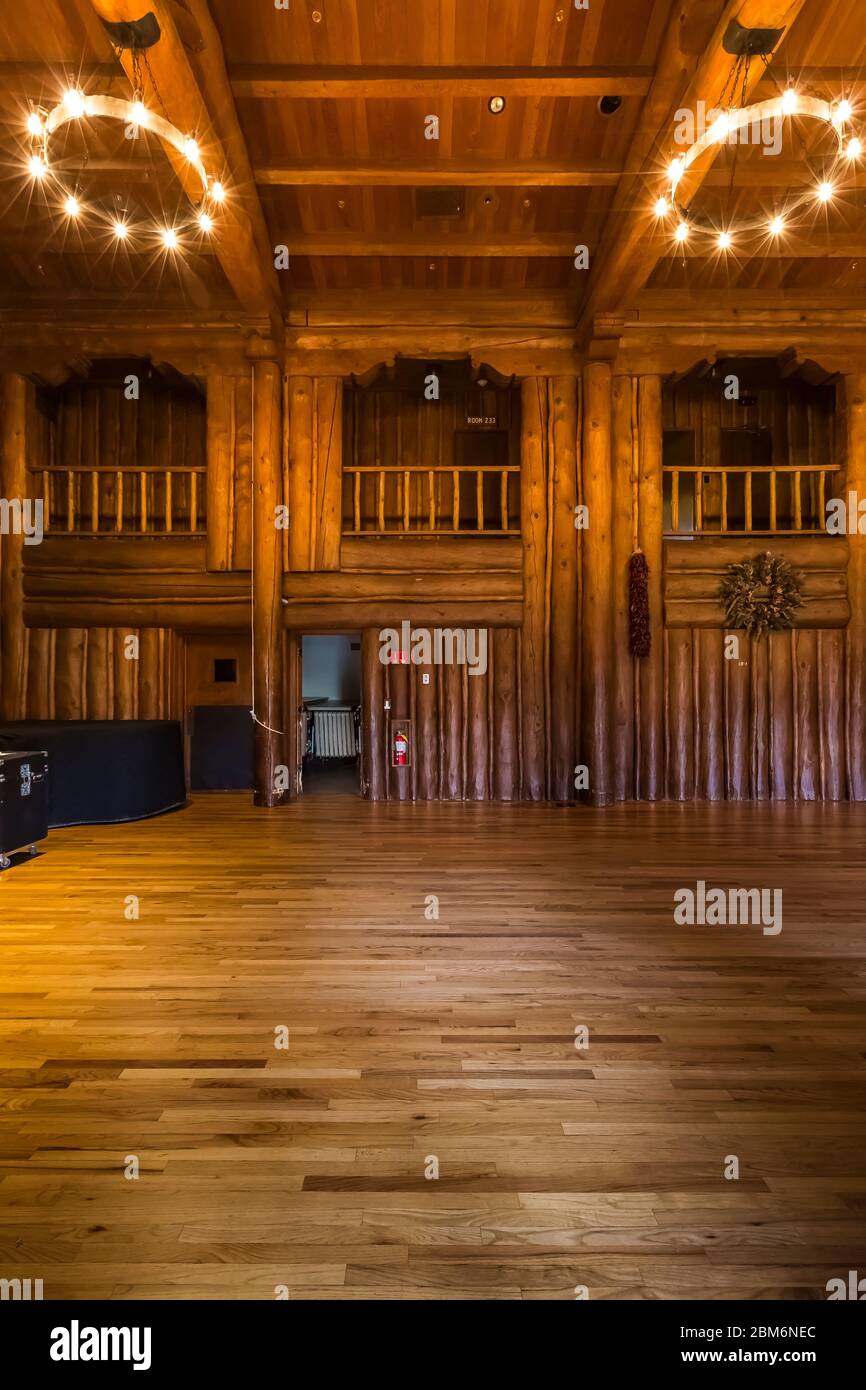 Details of the Fuller Lodge, part of the Los Alamos Ranch School in Los ...
