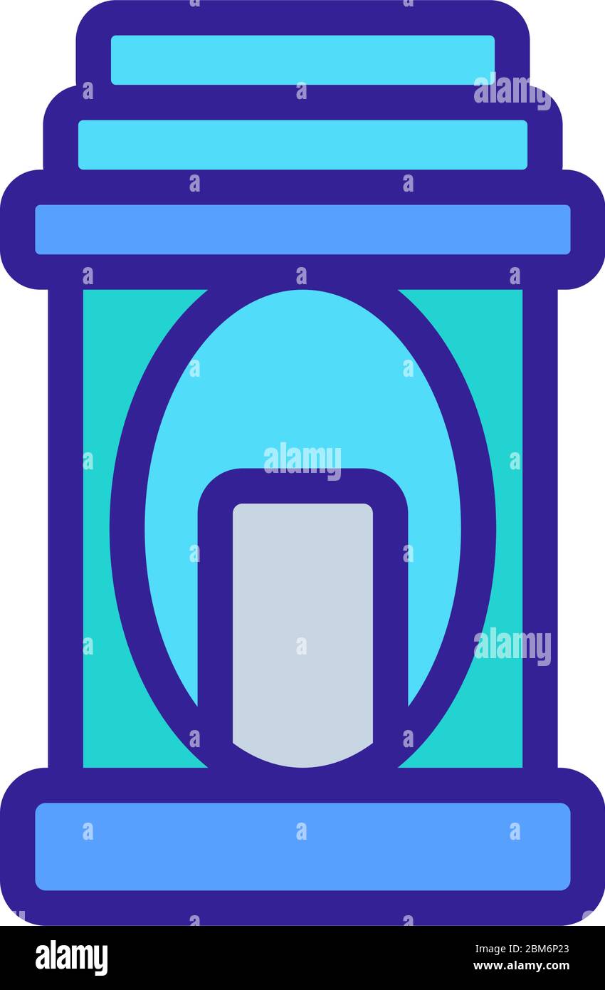 open fire lamp icon vector outline illustration Stock Vector Image ...