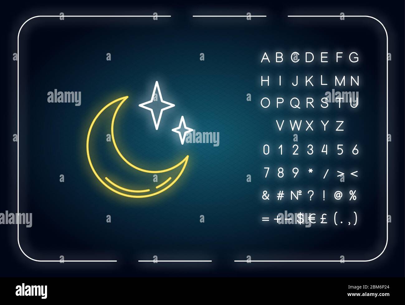 Clear night sky neon light icon Stock Vector Image & Art - Alamy