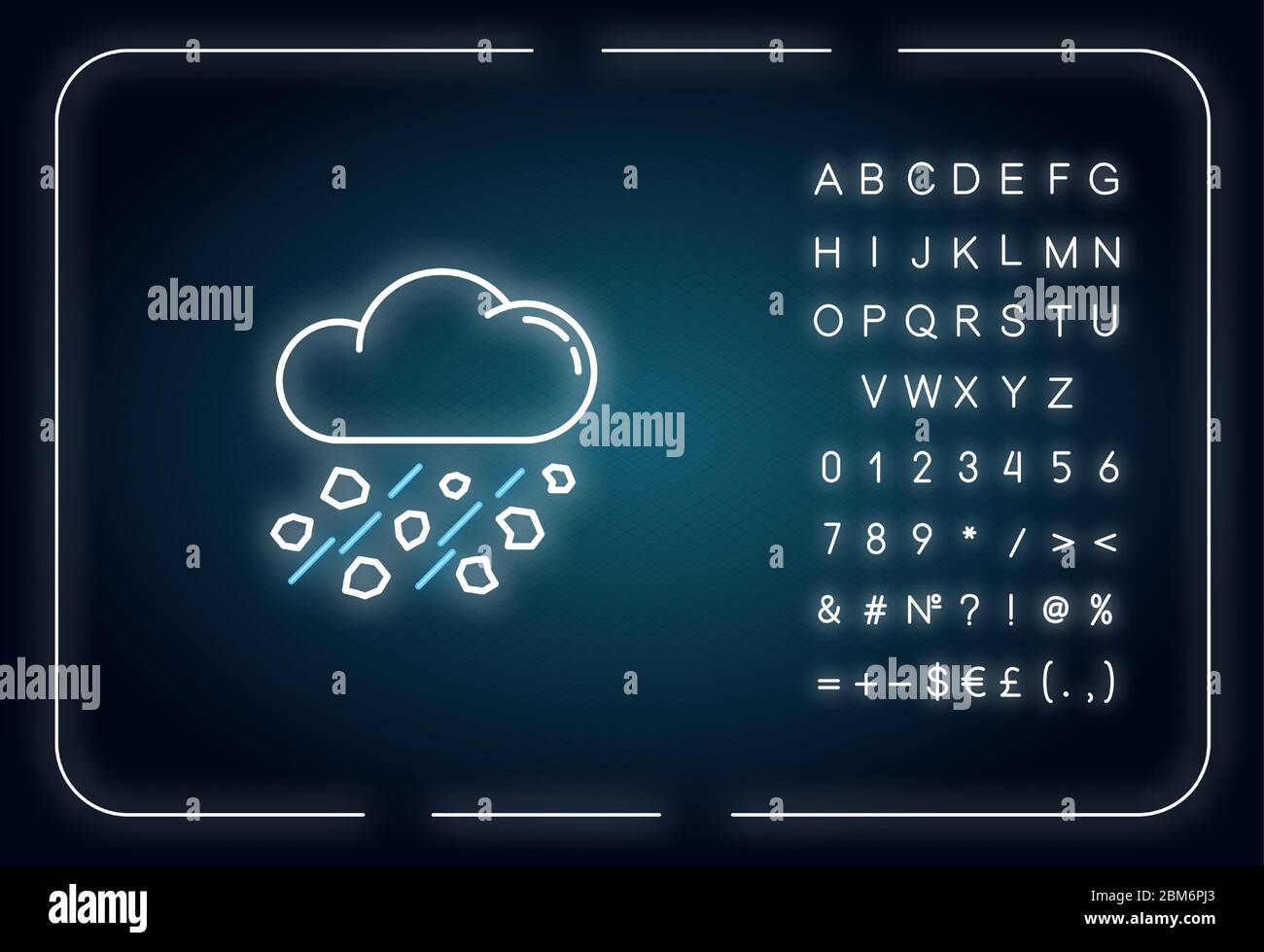 Mixed rain neon light icon Stock Vector Image & Art - Alamy