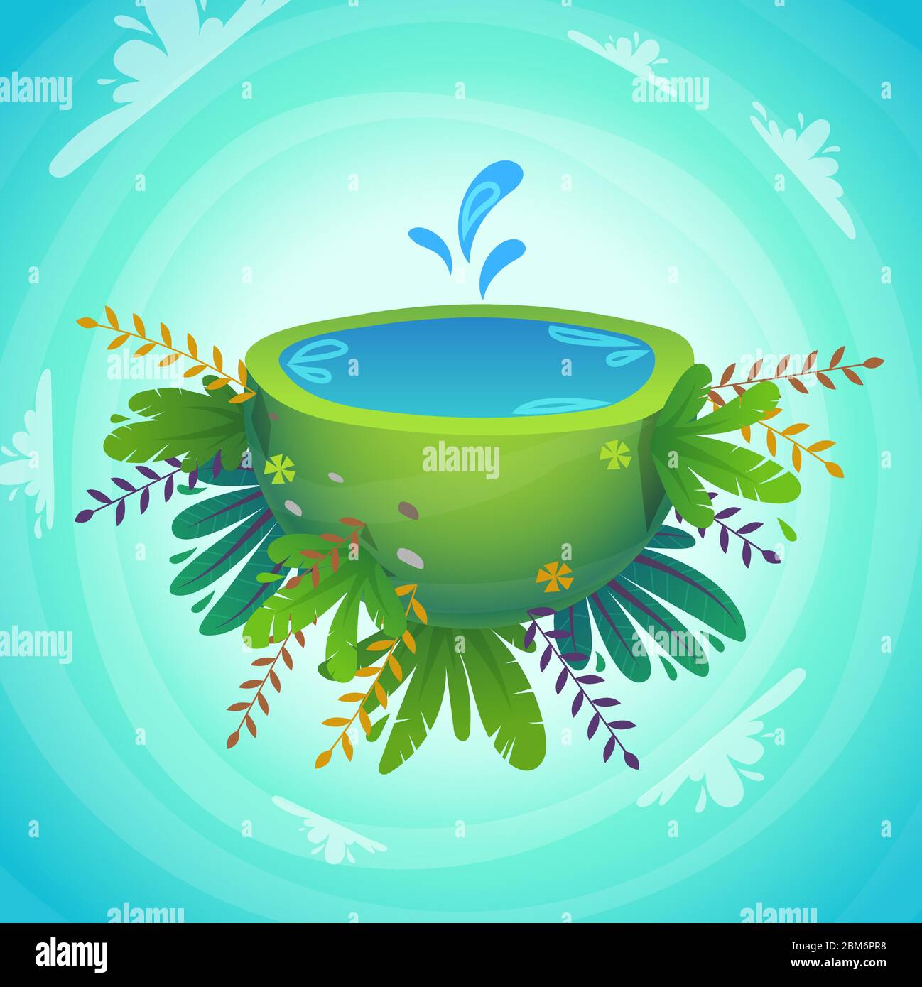 Half land half water Stock Vector Images - Alamy
