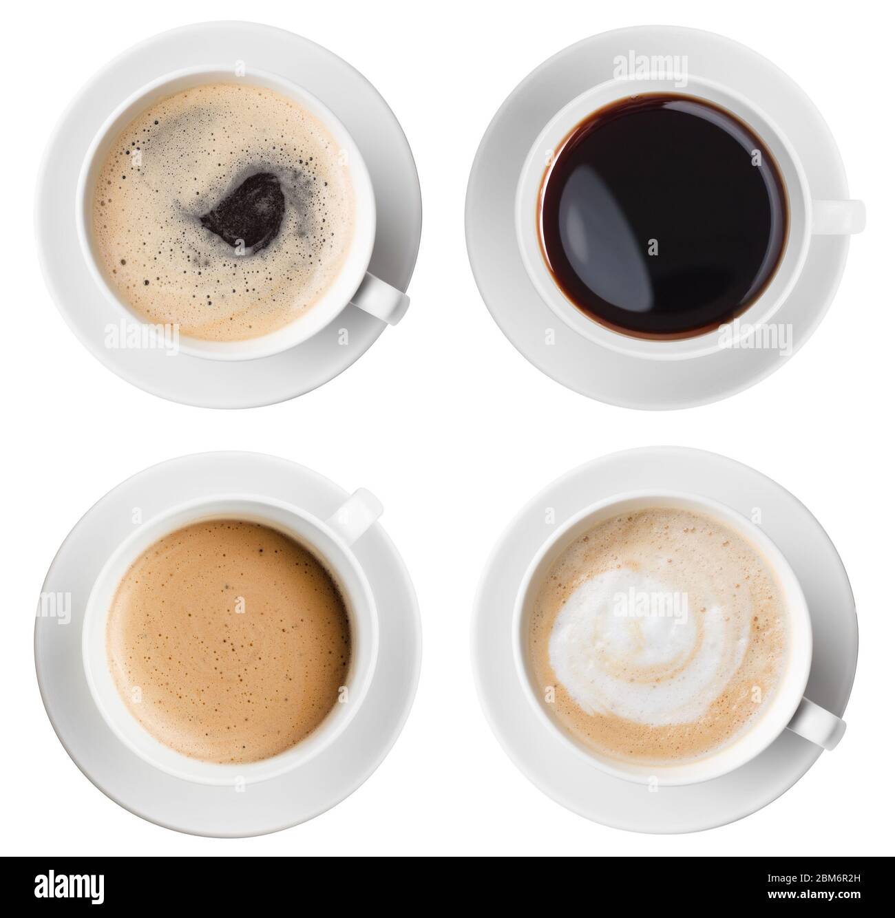 Four cups hot coffee Cut Out Stock Images & Pictures - Alamy