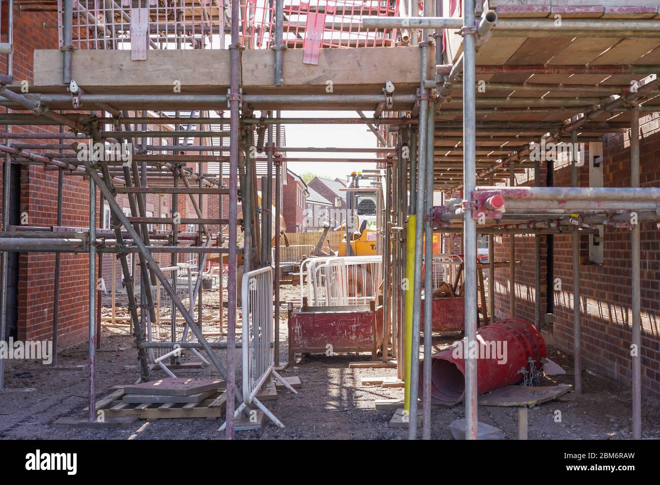 Abandoned, empty, deserted house building UK construction site Stock ...