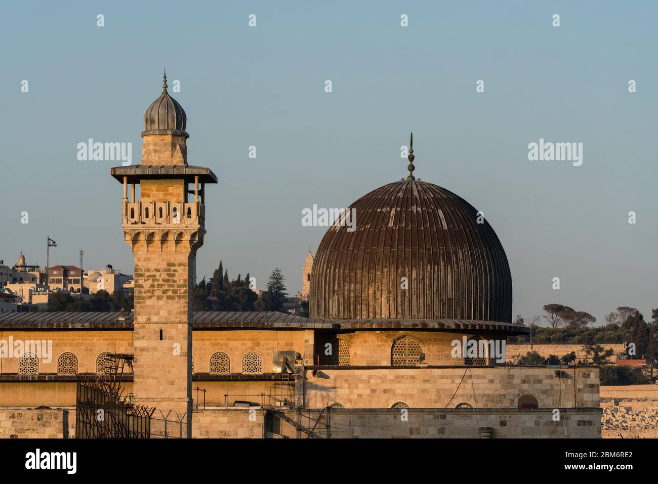 Al Aqsa Mosque Minaret On The Temple Mount In The Old High Resolution ...
