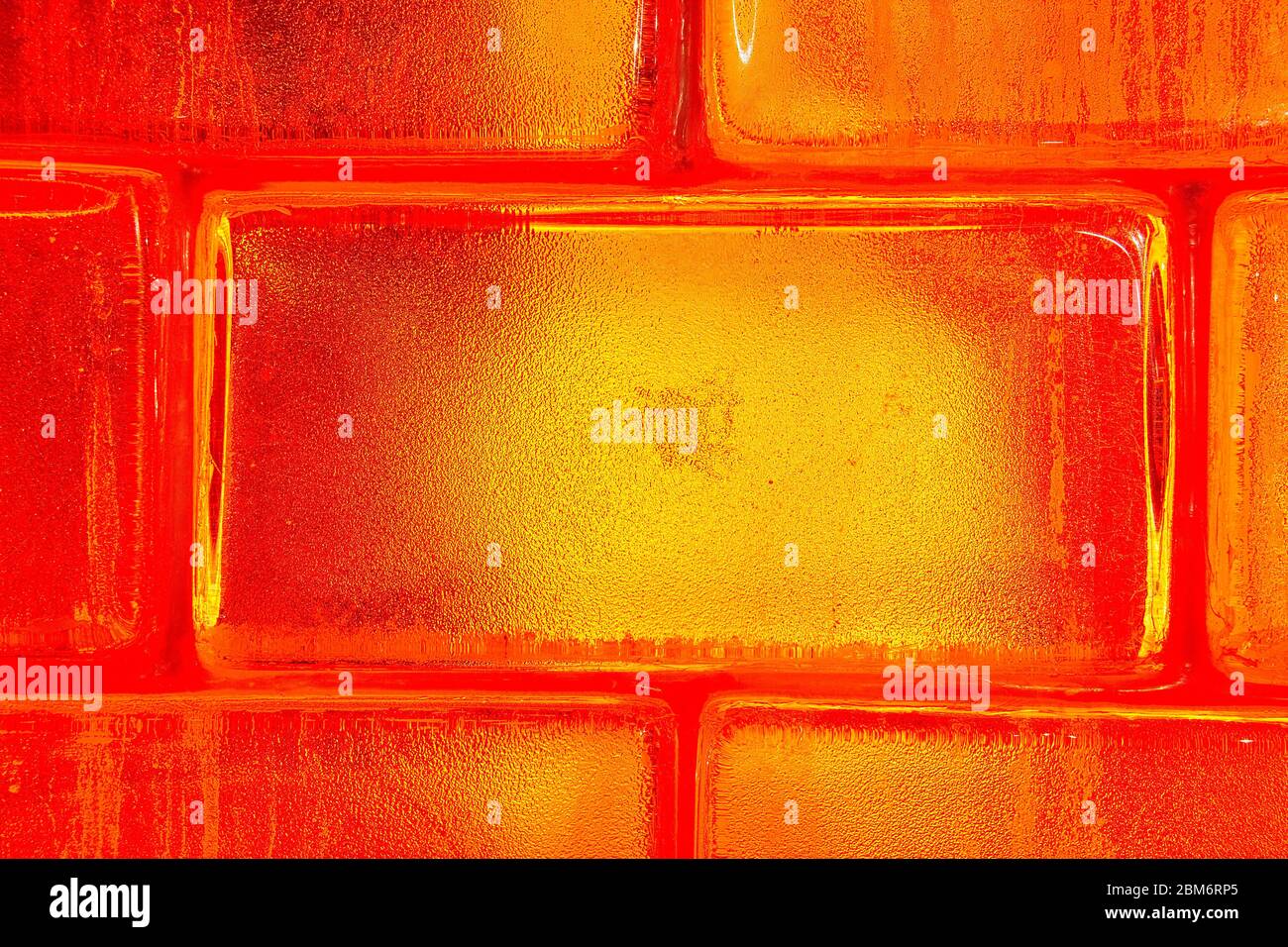 Orange Glass Bricks Background Stock Photo - Alamy