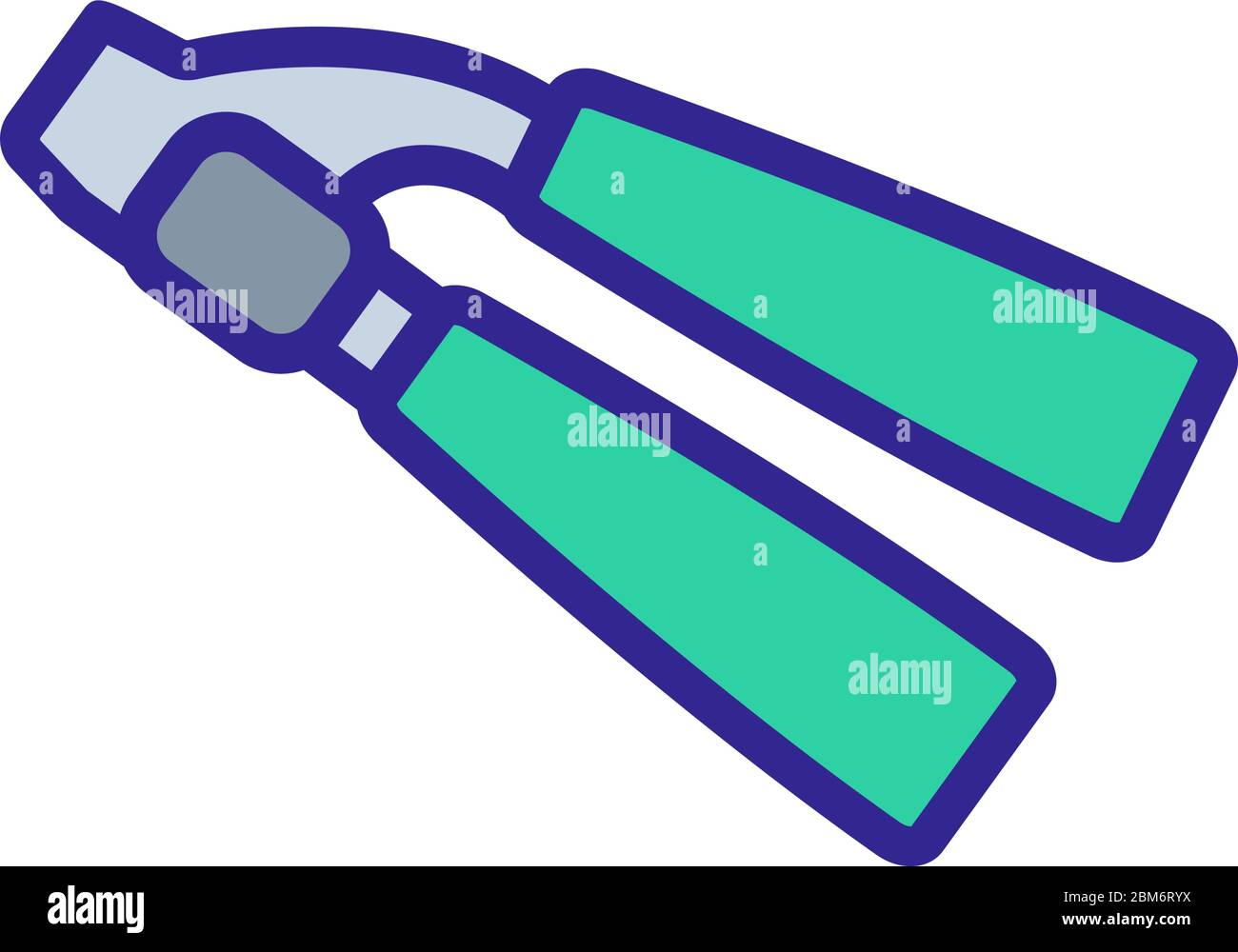 manual mechanical press with silicone protective handles icon vector ...