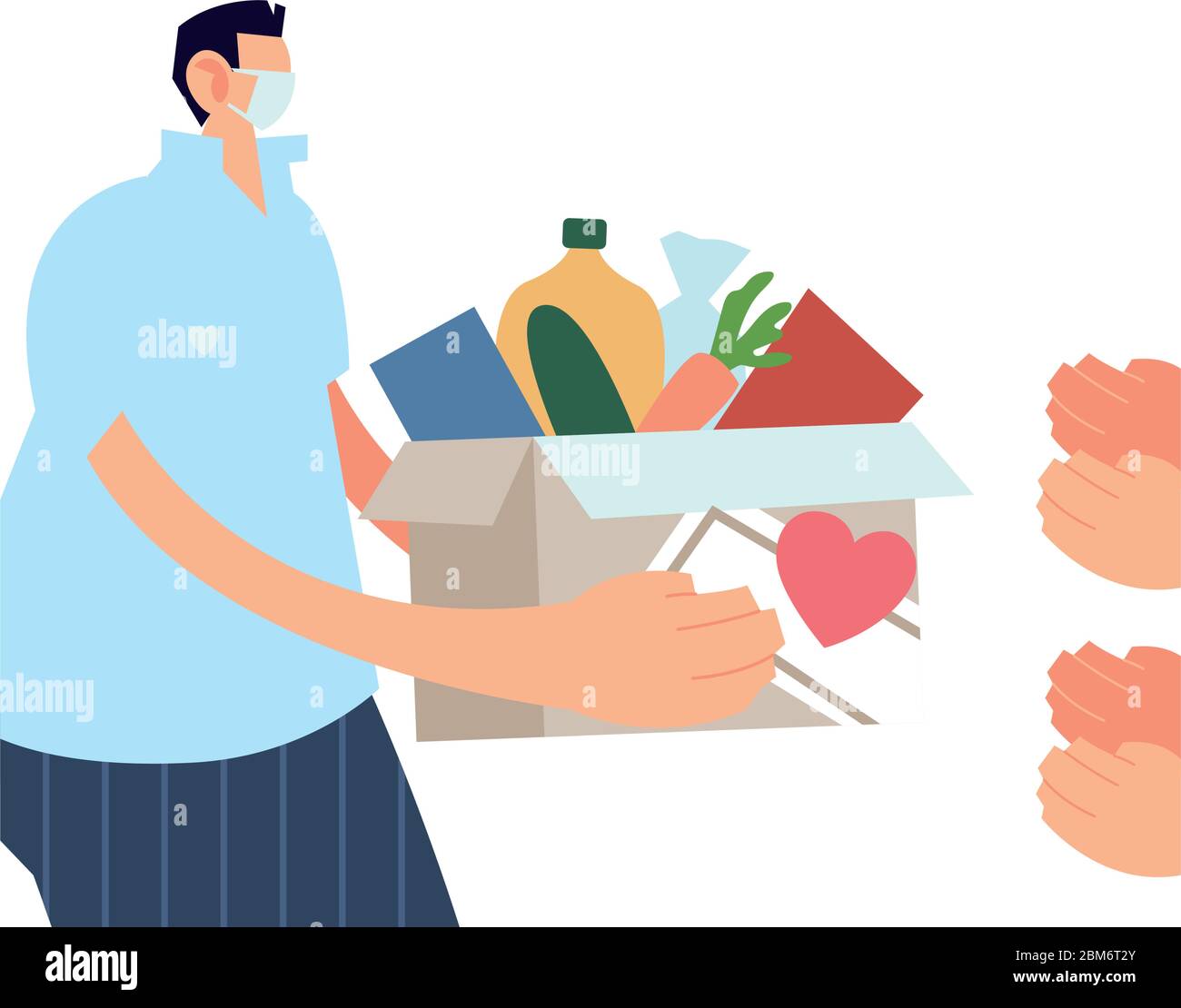 delivery man delivering order to customer vector illustration design ...