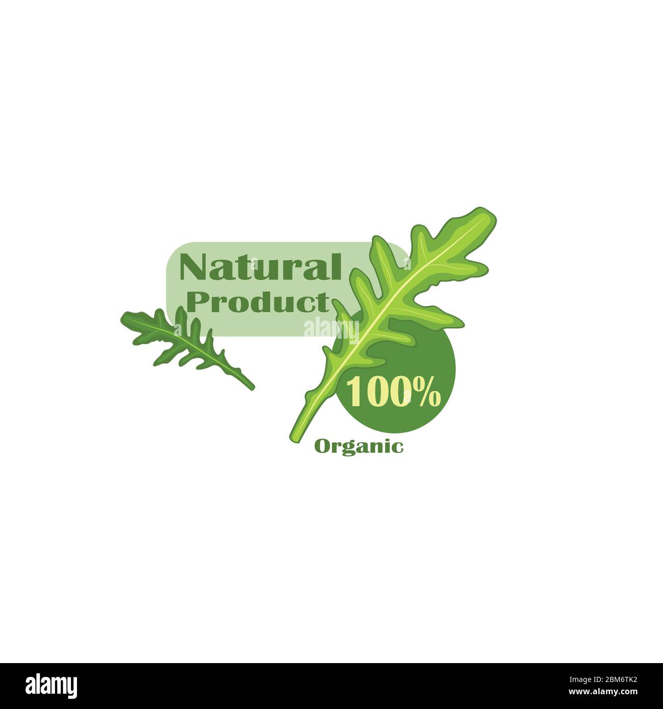 Stylish vector sticker flat design natural organic product Stock Vector ...