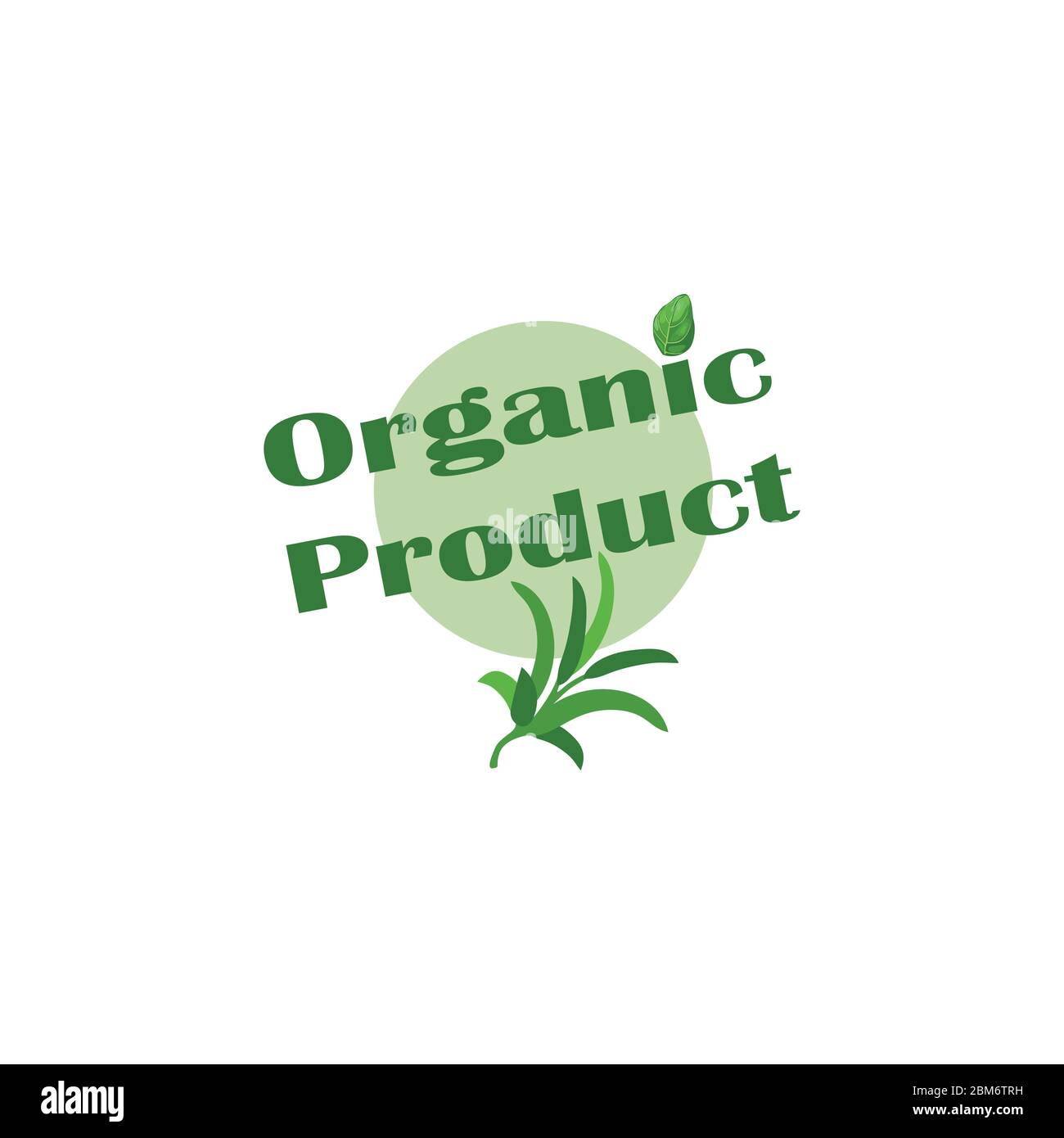 Stylish vector sticker natural, organic product isolated on white ...