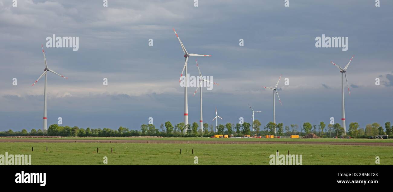 Wind turbines in Germany, providing clean energy Stock Photo - Alamy