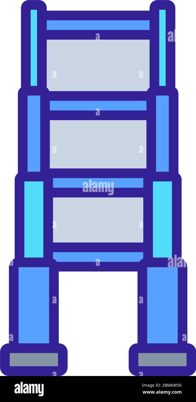fixed by supports safe ladder icon vector outline illustration Stock ...