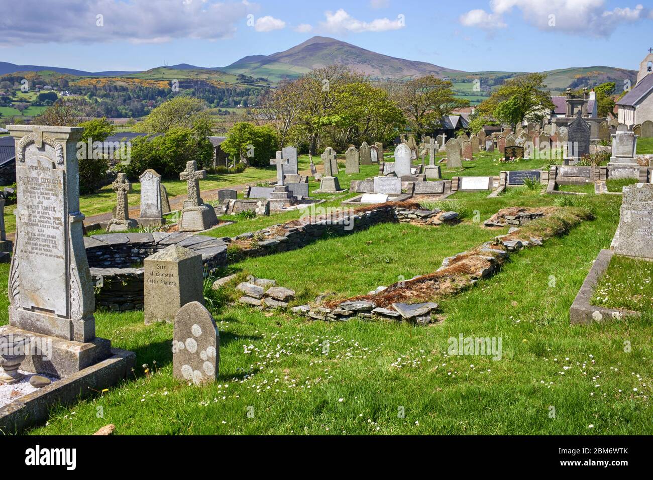 Site of ancient Celtic church or Keeill at Maughold churchyard, Isle of ...