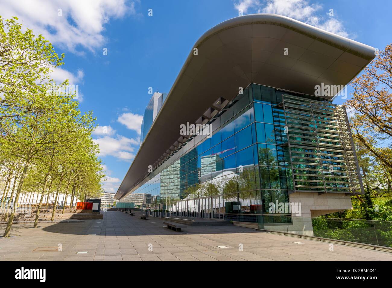 Luxembourg City. Facade of the European Convention Center, modern ...