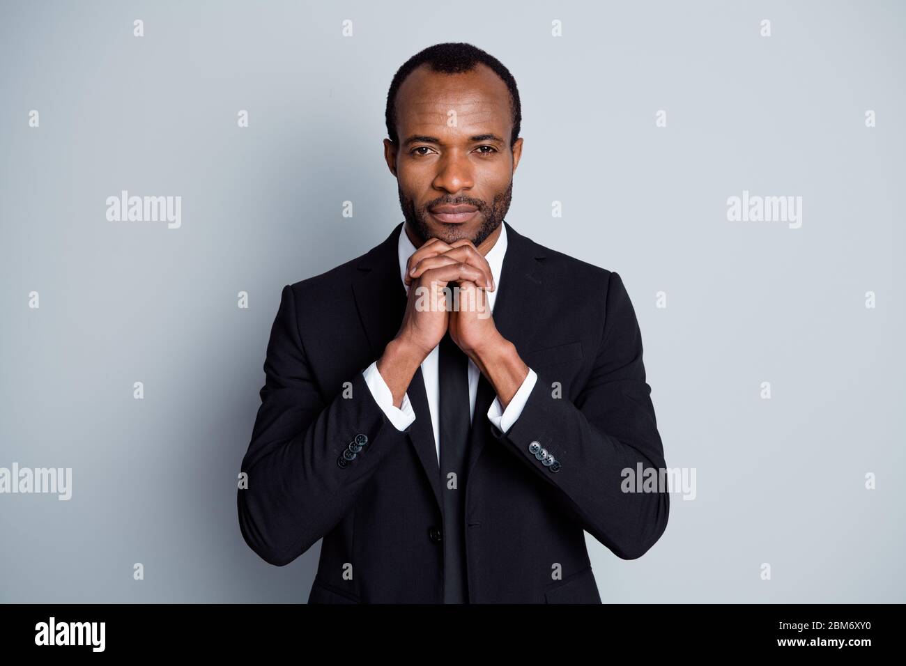 Portrait of his he nice attractive imposing elegant chic classy luxury ...