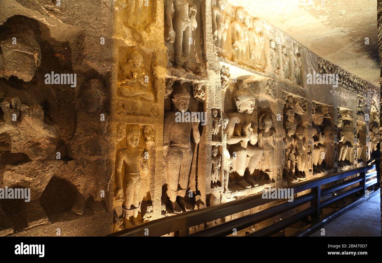 Ajanta caves cave 26 hi-res stock photography and images - Alamy