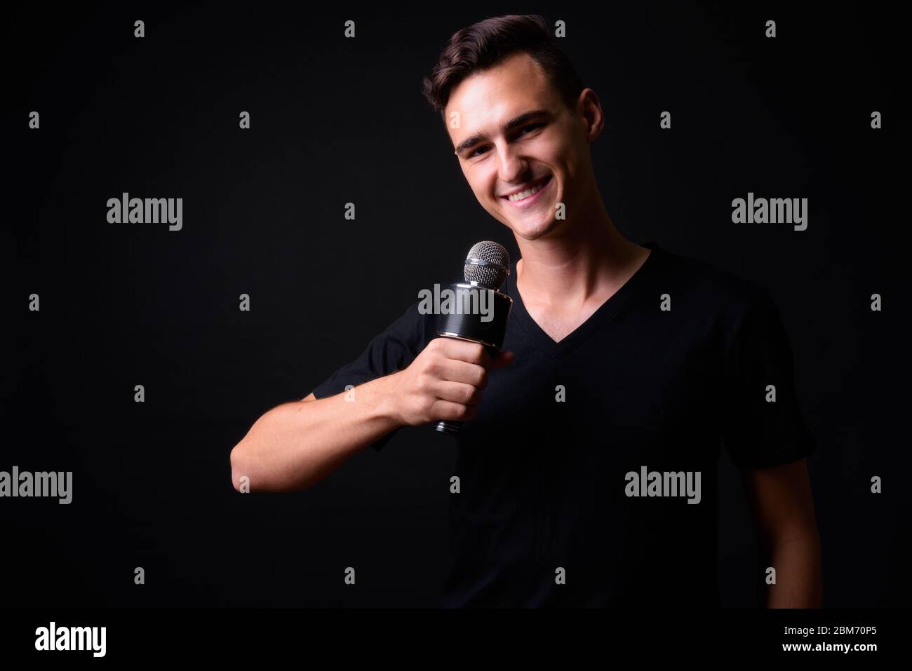 Using microphone hi-res stock photography and images - Alamy