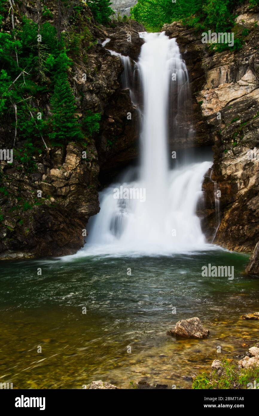 Running Eagle Falls Stock Photo - Alamy