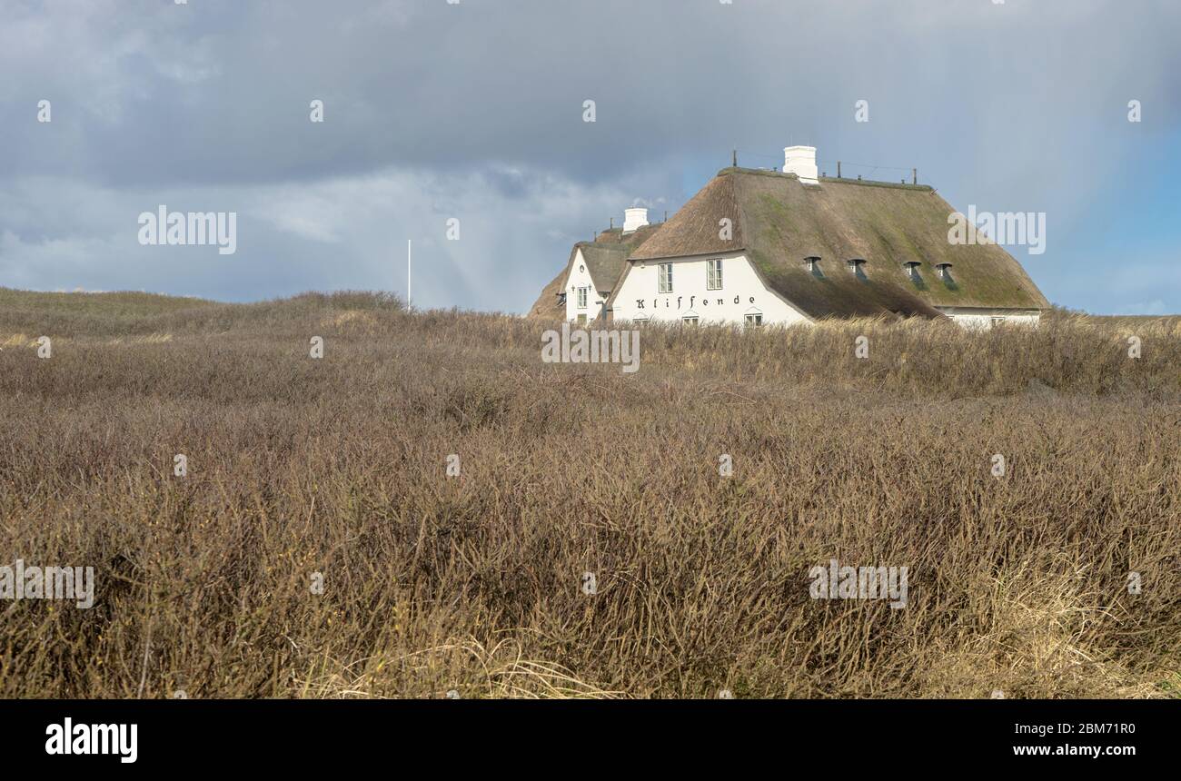 Historical house Cliff-End at the Red Cliff in Kampen on the island of ...