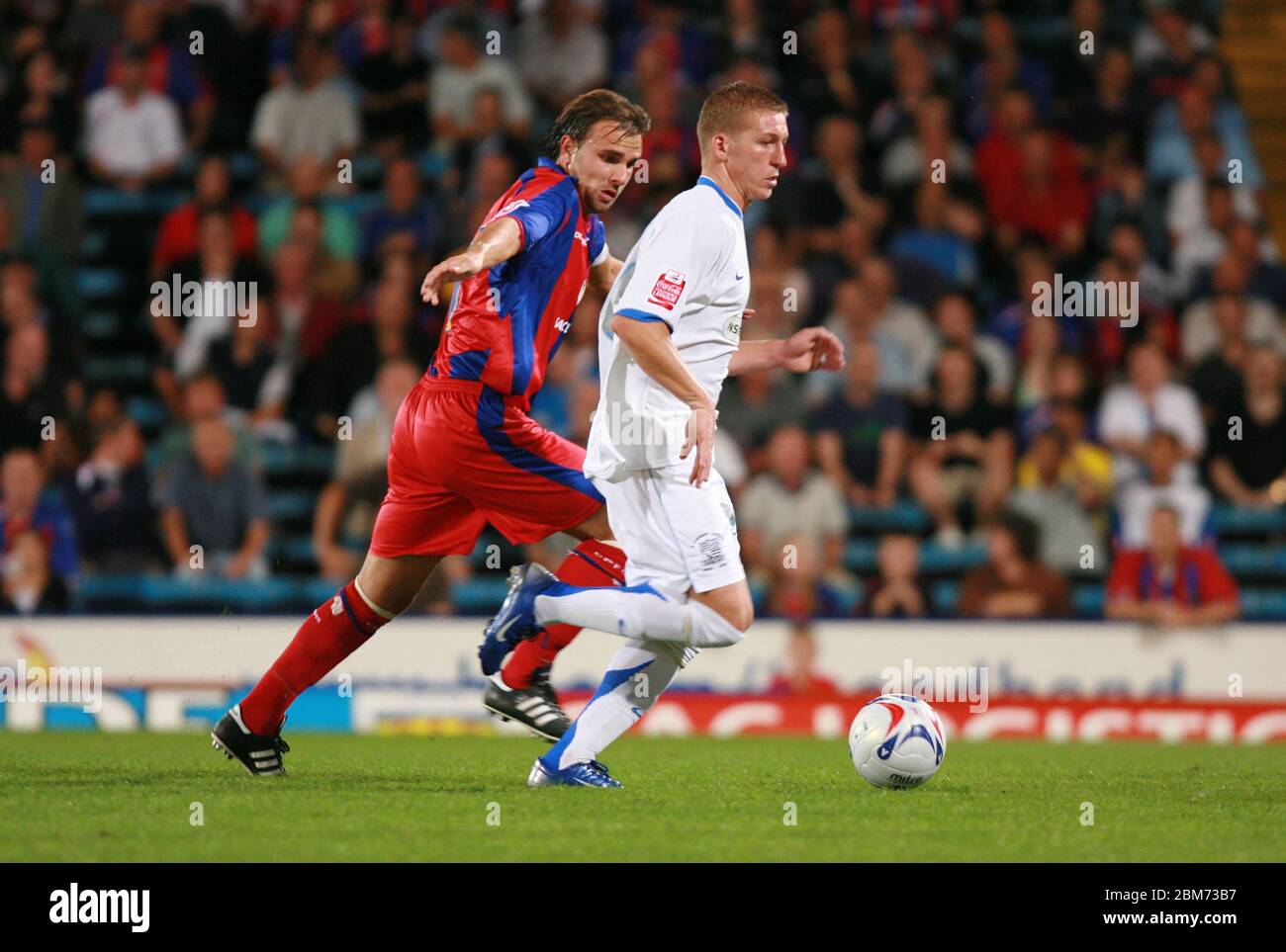 LONDON,UK.AUGUST 08: L-R Carl Fletcher of Crystal Palace and Freddie ...