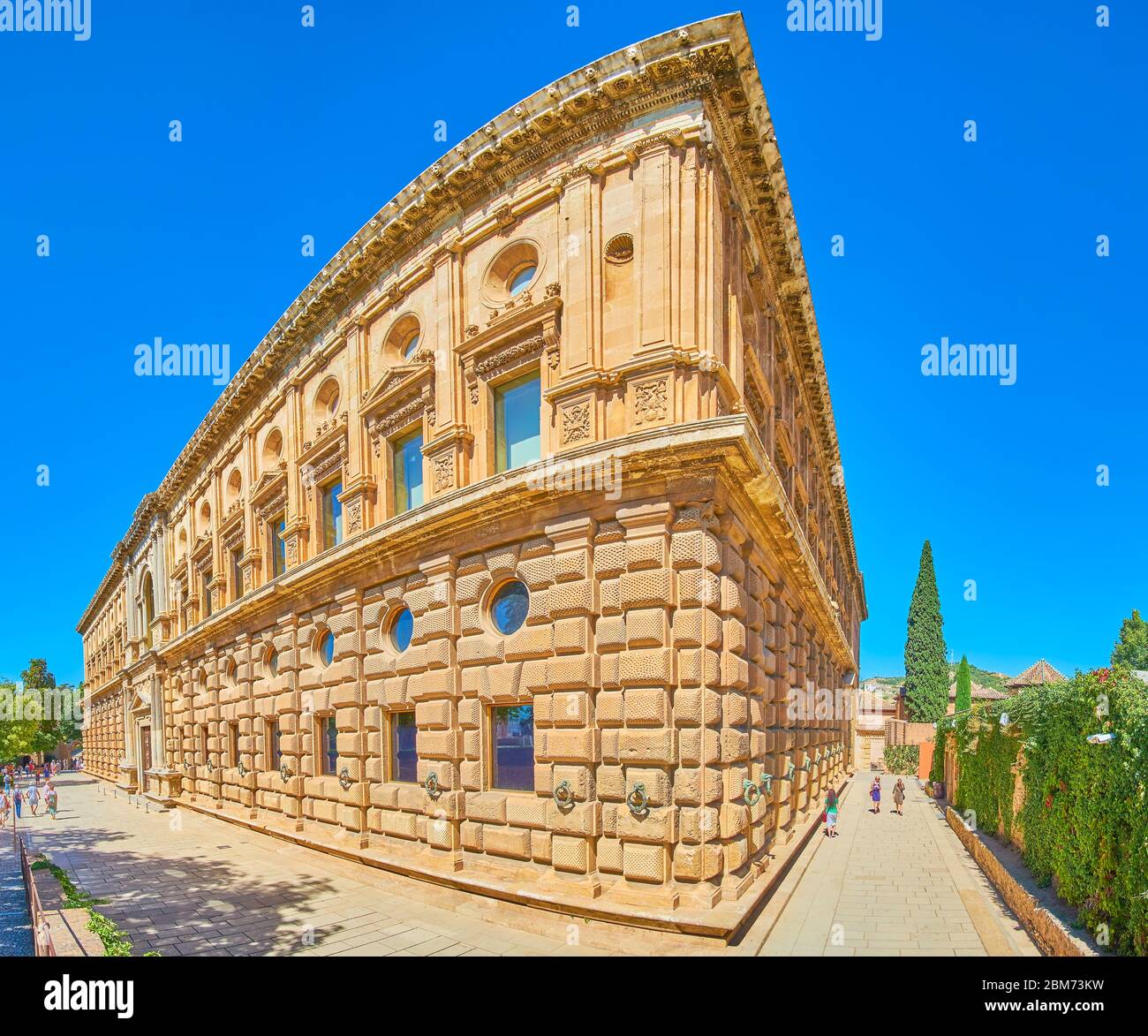 GRANADA, SPAIN - SEPTEMBER 25, 2019: Explore Carlos V Palace with ...