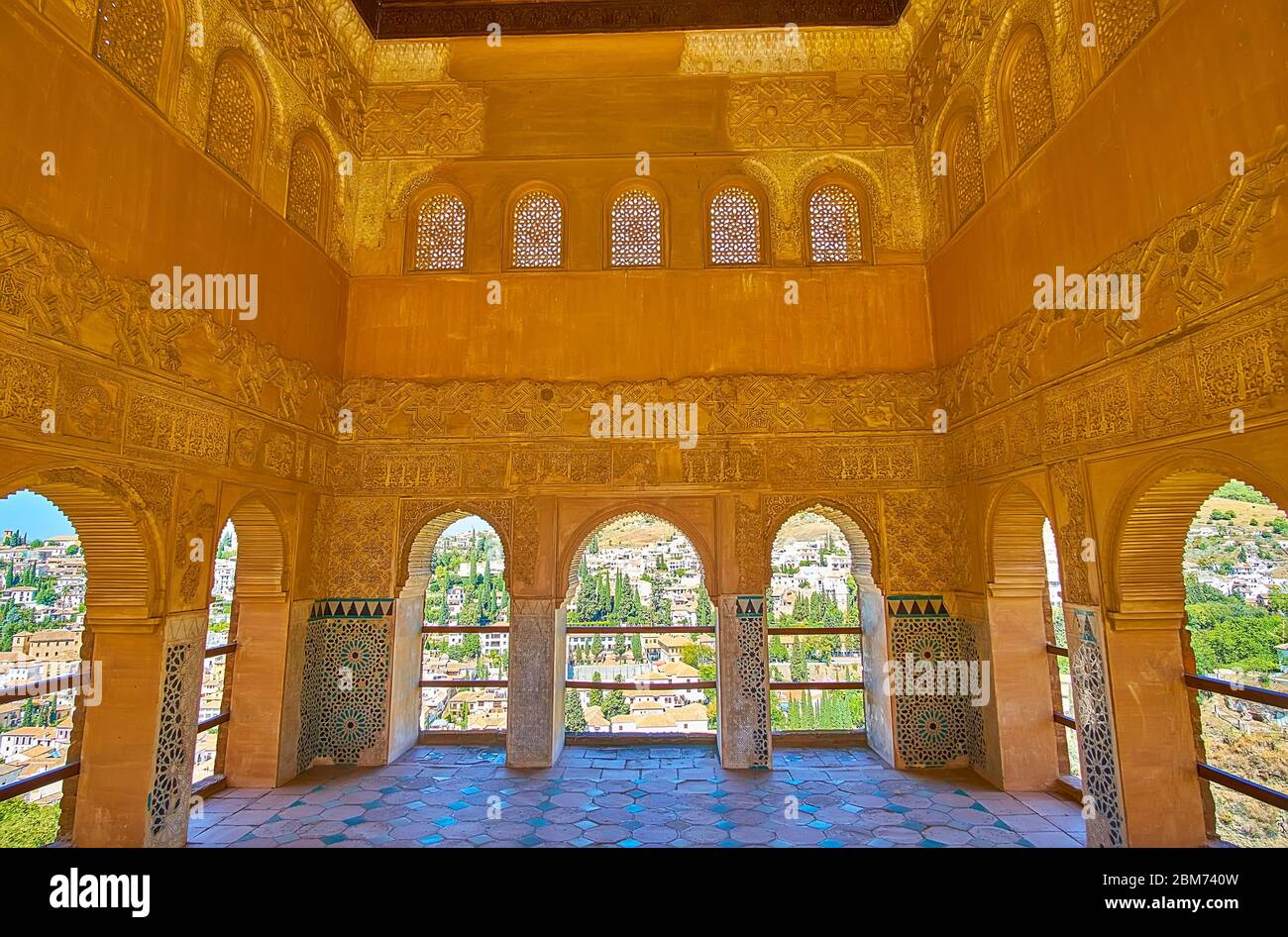 GRANADA, SPAIN - SEPTEMBER 25, 2019: Interior of Partal Palace of ...