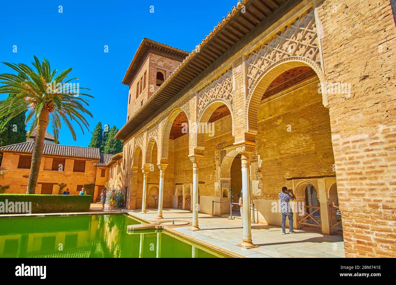 GRANADA, SPAIN - SEPTEMBER 25, 2019: The medieval portico of Partal ...