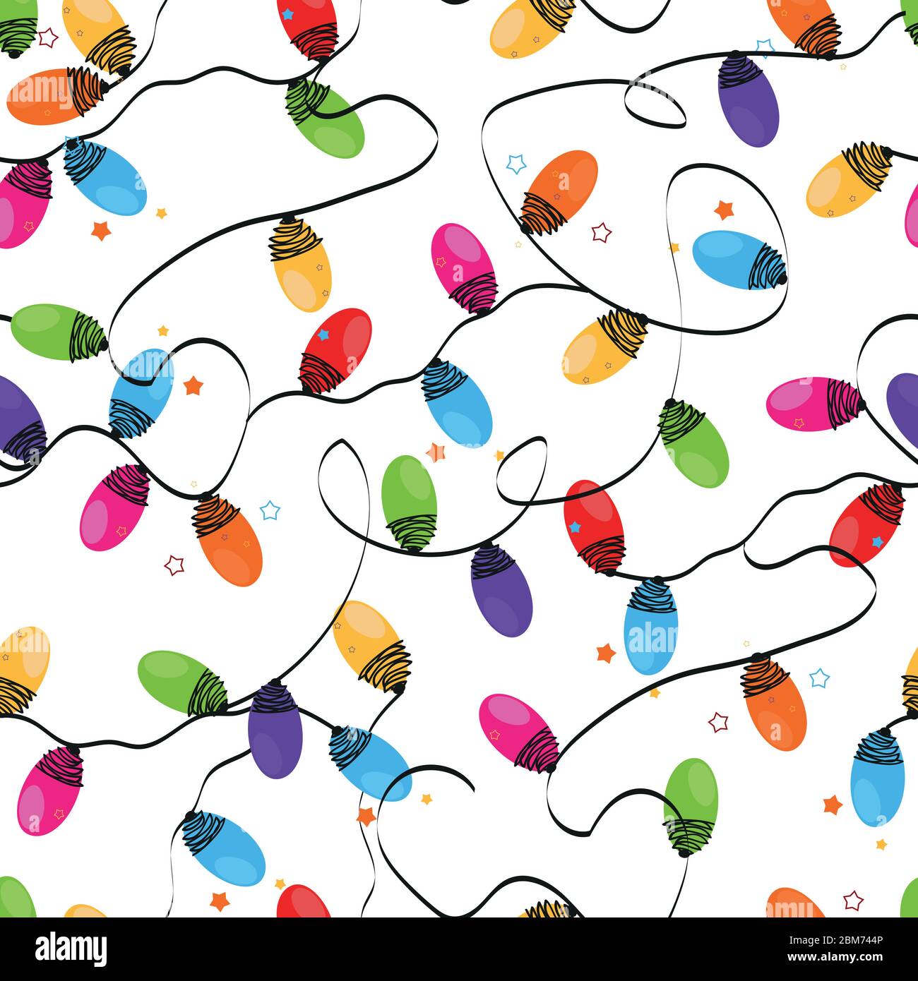 Christmas Lights Pattern Background