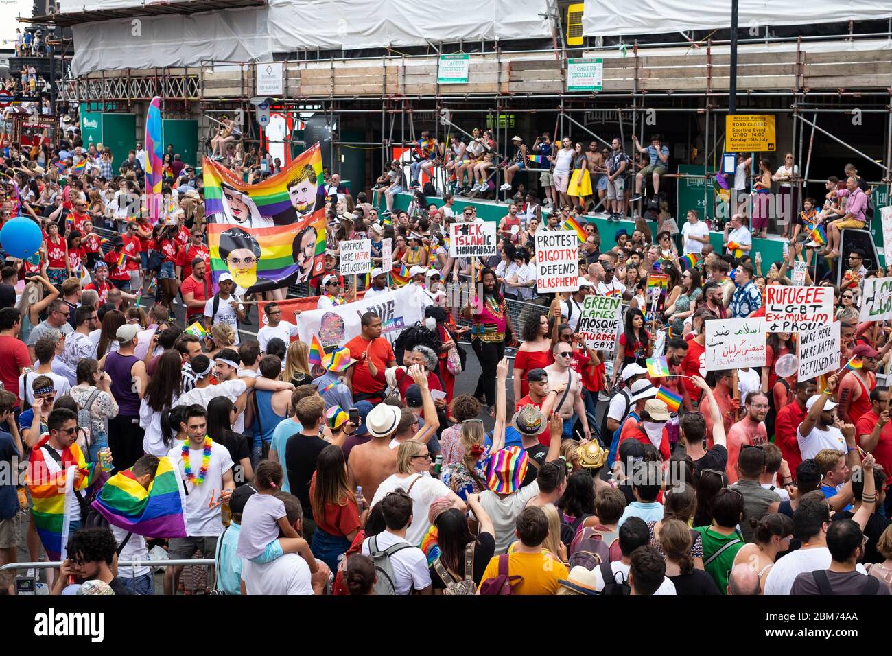 A large crowd at the London Pride Parade, 7 July 2018 Stock Photo - Alamy