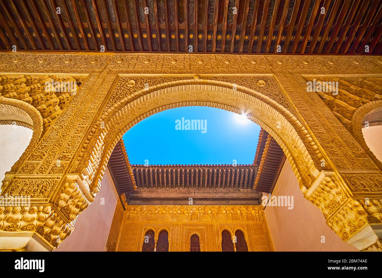 The Arabesque Mocarabe Plasterwork High Resolution Stock Photography ...