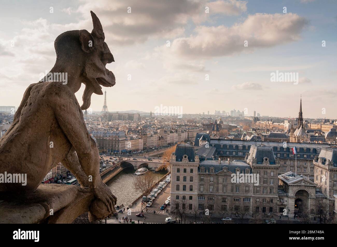 The fearsome gargoyles at Notre-Dame in Paris are mythical grotesques ...