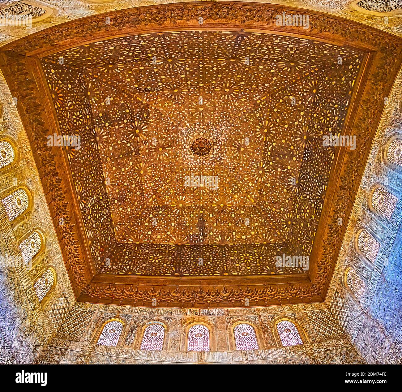 GRANADA, SPAIN - SEPTEMBER 25, 2019: Panorama of the masterpiece dome ...