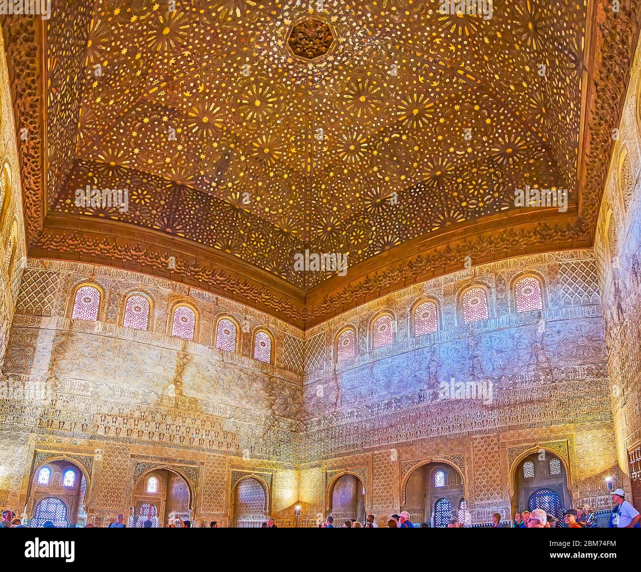 GRANADA, SPAIN - SEPTEMBER 25, 2019: Panoramic interior of Ambassadors ...