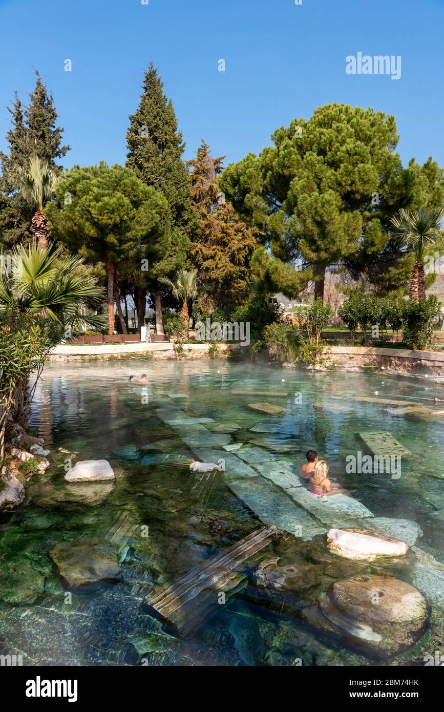 February 18, 2018: ruins of the ancient sacred pool of Cleopatra in ...