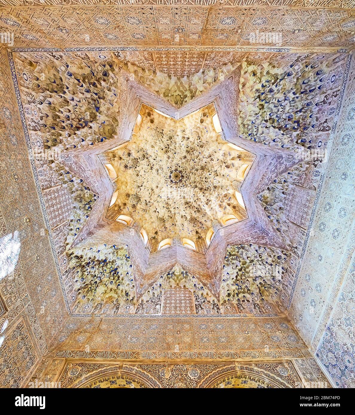 GRANADA, SPAIN - SEPTEMBER 25, 2019: The masterpiece dome in Hall of ...