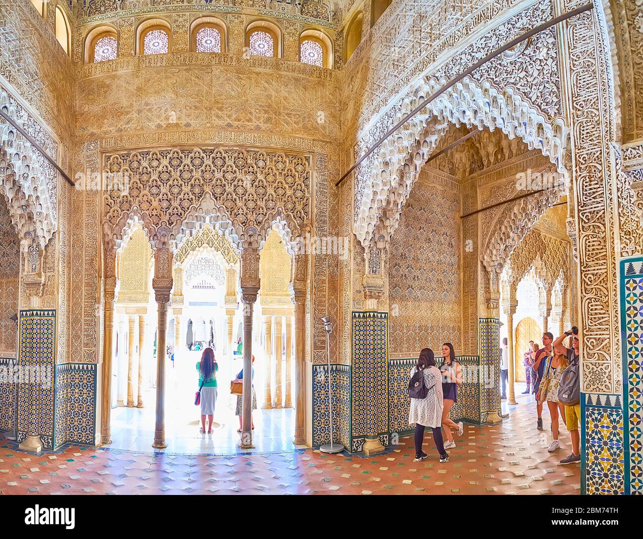 GRANADA, SPAIN - SEPTEMBER 25, 2019: The Sala de los Reyes (Hall of the ...